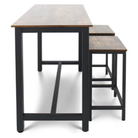 Bartafel / Statafel met 2 Barkrukken - Industrieel Design - Metalen Frame - MDF - 120 x 60 x 90 ...